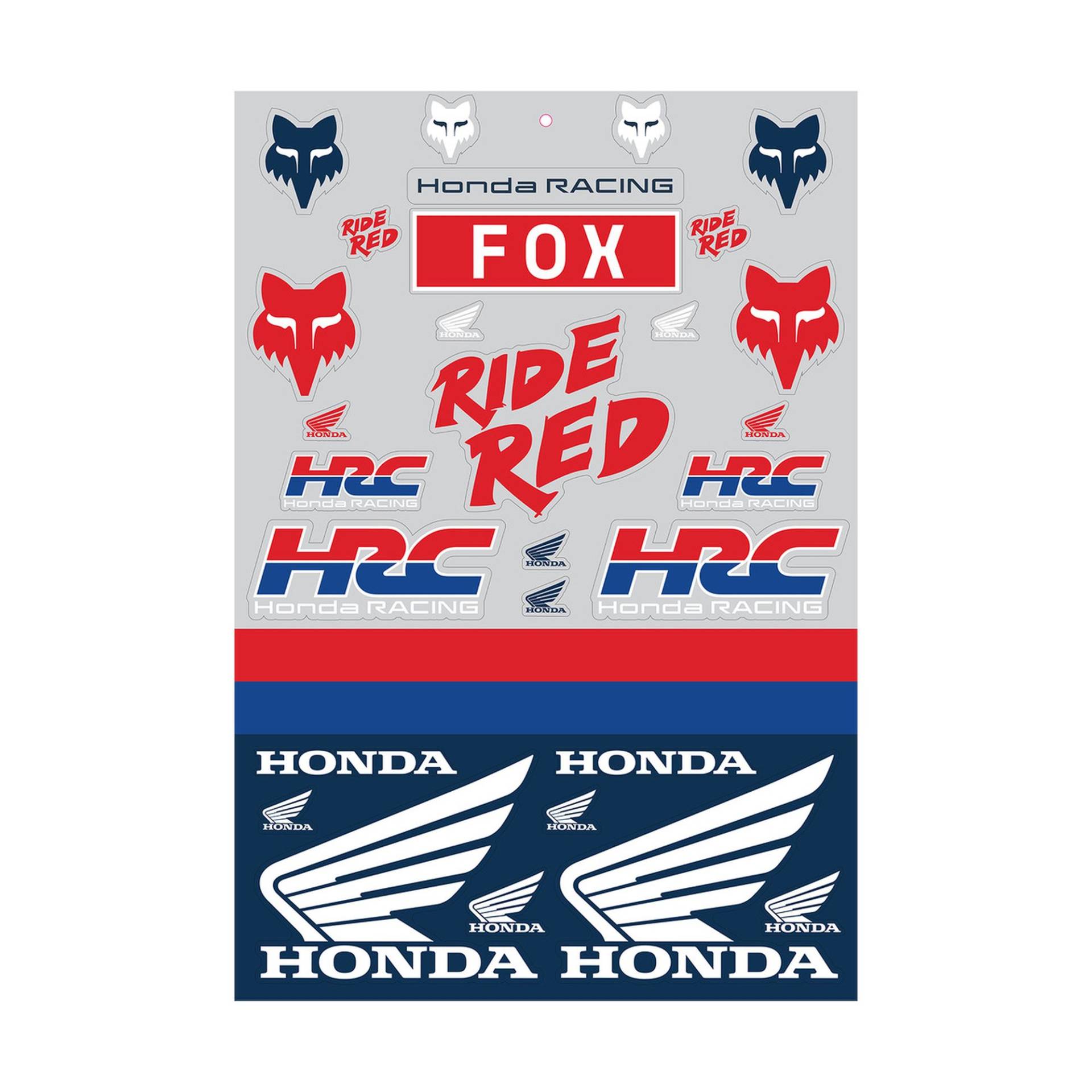 FOX Racing Honda Track Pack Aufkleber-Set mit 27 Stickern